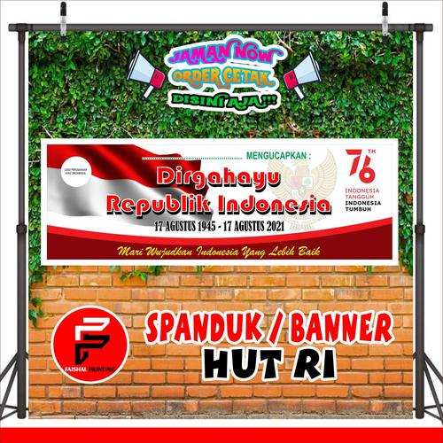 Jual banner hut ri spanduk dirgahayu kemerdekaan ri ukuran 3 x 1 m ...