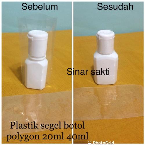 Jual PLASTIK SEGEL Botol Polygon 20ml 40ml / PLASTIK SHRINK SEGEL ...