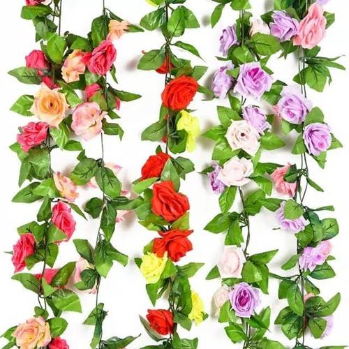 Jual BUNGA HIASAN BUNGA PLASTIK ROSE MAWAR GANTUNG MERAMBAT JALAR ...