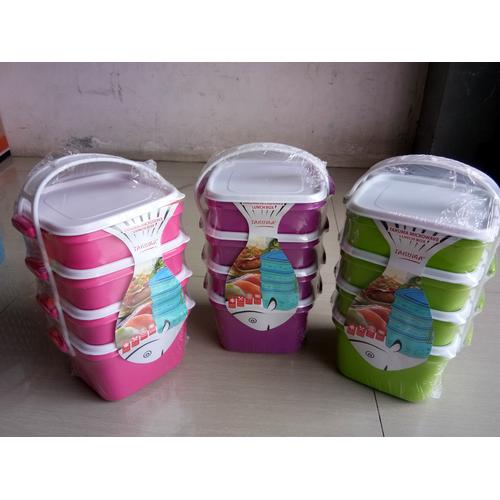 Jual Rantang Plastik Susun 4 Takuma Microwave Lunch Box Wadah Makanan ...