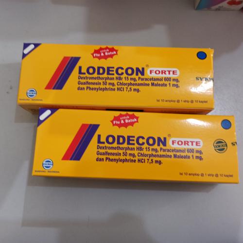 Jual Lodecon Forte Tablet Obat Batuk Flu Demam Pilek 1box (100 tablet ...