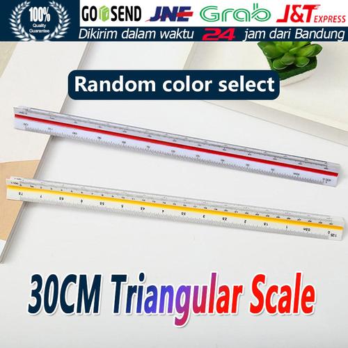 Jual Scale Ruler 30 Cm / Penggaris Skala Segitiga / Drafter Dan Arsitek ...
