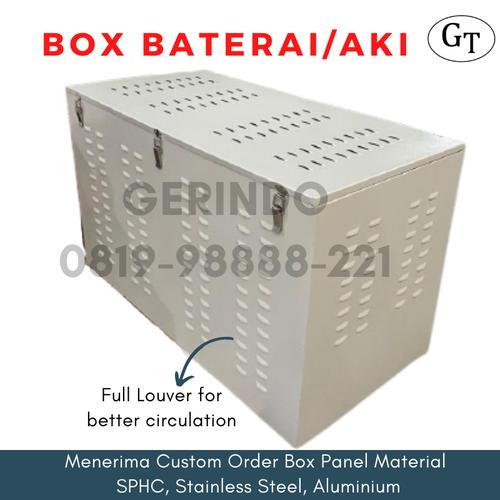Jual Box Baterai / Box Aki 120x70x60cm SPHC 2mm Powder Coating RAL 7032 ...