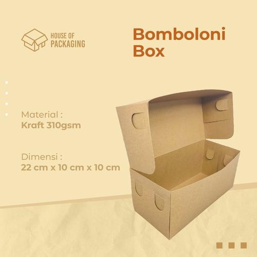 Jual KARDUS BOX KRAFT KOTAK ROTI BAKAR BOMBOLINI UK 22x10x10 cm - Kota ...
