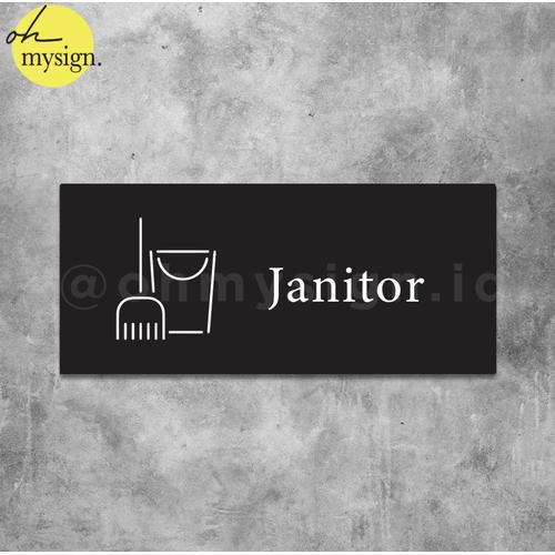 Jual Sign Akrilik Janitor Acrylic Sign Board UV Print Modern - Jakarta ...