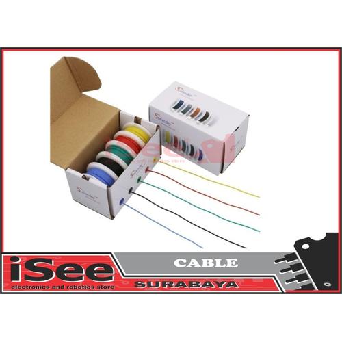 Jual Kabel cable tunggal AWG 30 AWG28 hookup wire 30AWG 1 roll 50M ...