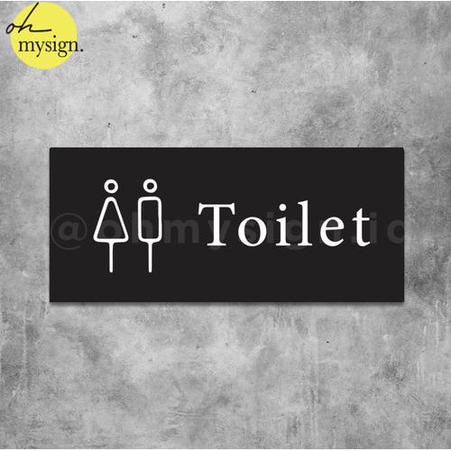 Jual Sign Akrilik Toilet Restroom WC Acrylic Sign Board UV Print ...
