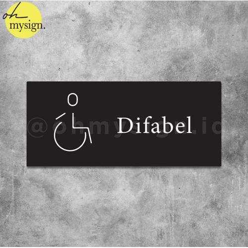 Promo Sign Akrilik Toilet Difabel Disabilitas Acrylic Sign Board UV ...