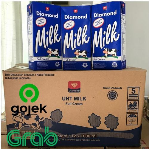 Jual Susu Diamond UHT Full Cream 1 Liter (1 Karton) - Jakarta Utara ...