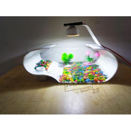 Jual Aquarium Akrilik PVC kura kura ikan hias Cupang Ukuran 35x20x15 cm ...