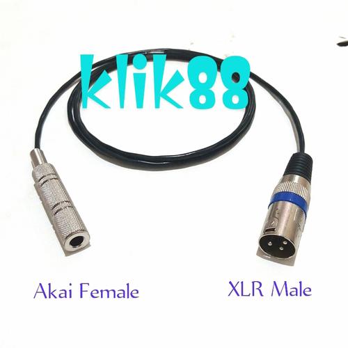 Jual Kabel Audio Jack TS Akai 6.5mm Mono Female To XLR male 0.5 Meter ...