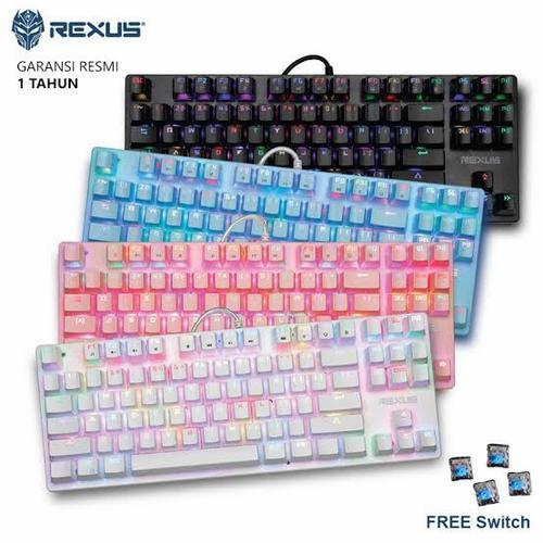Jual Gaming Keyboard REXUS MX9 TKL RGB Mechanical MX 9 Red Blue Swich ...
