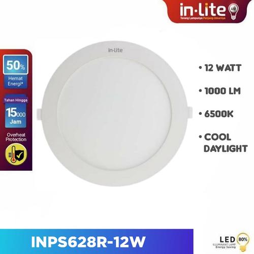 Jual (BERGARANSI 1 TAHUN) INLITE Downlight Led Panel 12 Watt BULAT 12w ...