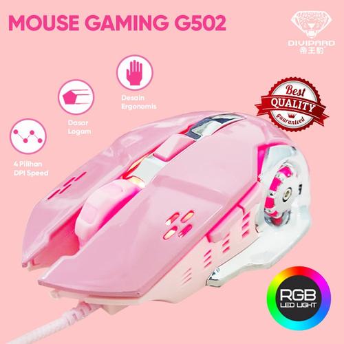 Jual Divipard Mouse Gaming Colorful Backlight G502 3200 DPI Mouse ...