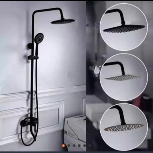 Jual Shower tiang black panas dingin/shower set hitam/shower mandi ...