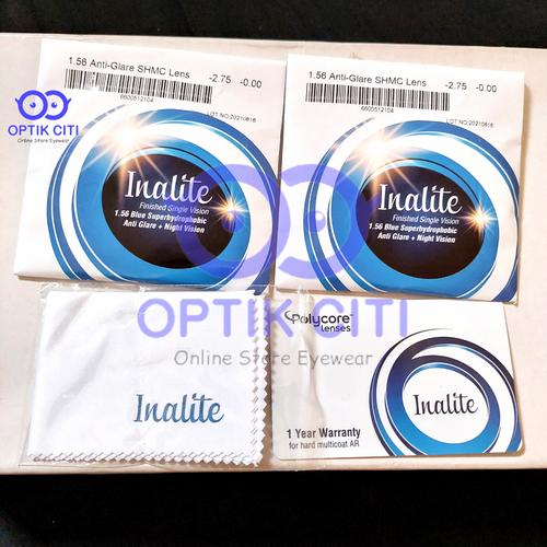 Jual Lensa Kacamata Polycore inalite blue cut anti glare dan night ...