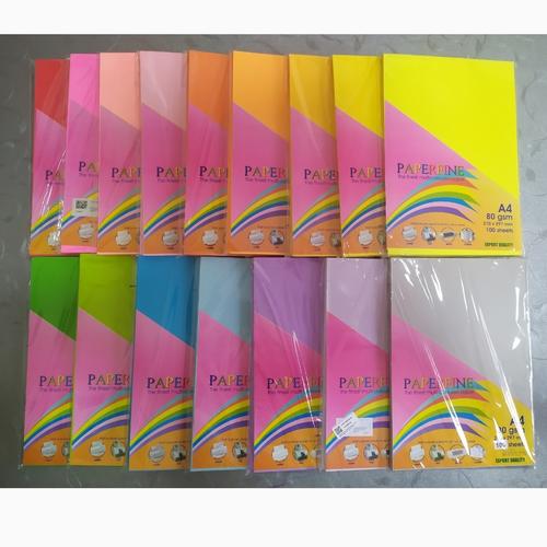 Jual Kertas Paperfine A4 100 Sheet 80 Gram - Kertas HVS Warna (1 ...