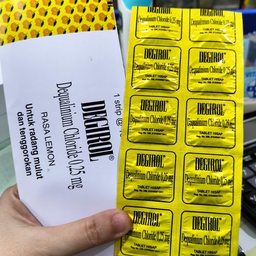 Jual DEGIROL tablet / strip 10s / permen radang mulut tenggorokan ...