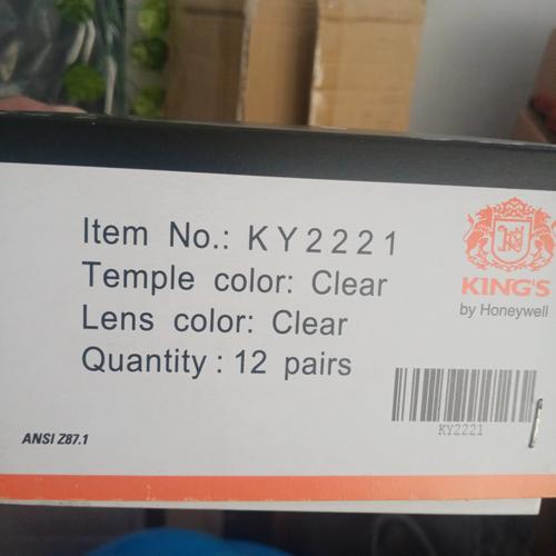 Jual Kings Safety Glass type KY2221 by honeywell - Ky2221/Clear - Kab ...