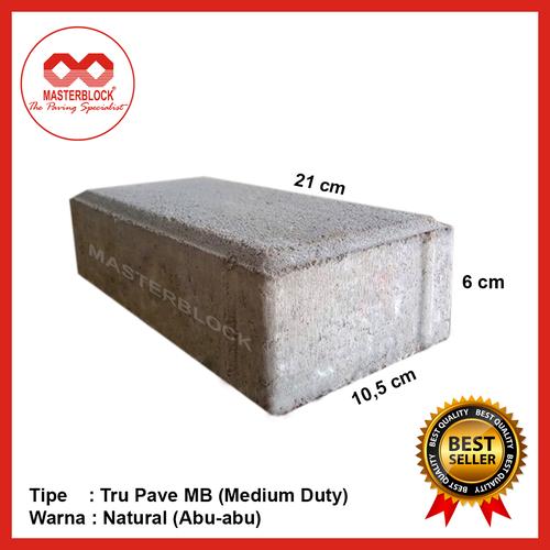 Jual Paving Block TruPave (Bata) 6 cm MB, Natural (Abu-abu), ZONA 3 ...