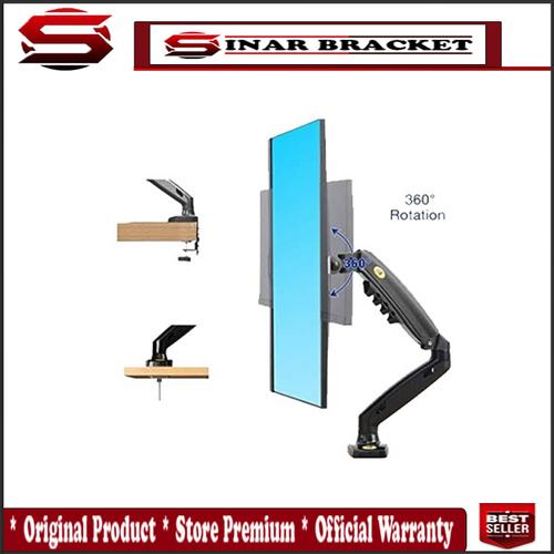 Jual bracket tv monitor led stand jepit meja NB F80 original 14 - 29 ...