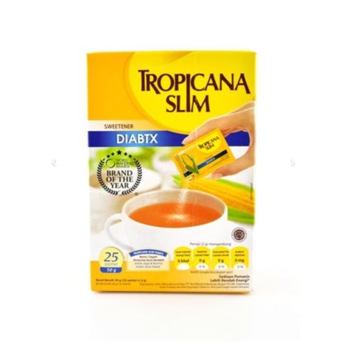 Jual GULA RENDAH KALORI TROPICANA SLIM SWEETENER DIABET ISI 25 SACHET ...
