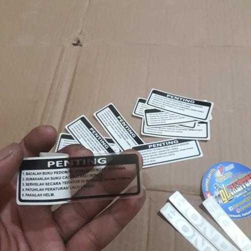 Jual Stiker PENTING Tangki tiger revo - Putih - Kab. Mojokerto - memed ...