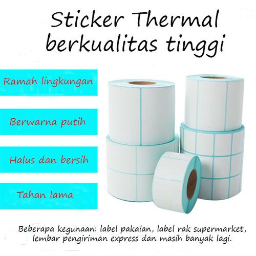 Jual Sticker/Kertas Thermal/Kertas Label uk 10x10 cm dan 10x15 cm ...