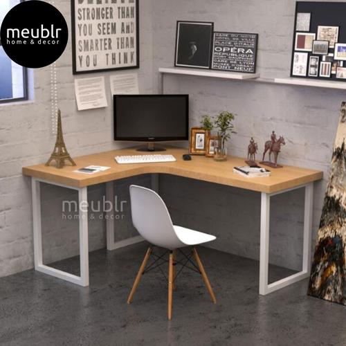 Jual Meja Kerja L Shape / Desk Office Table Industrial - 180cm x 120cm ...