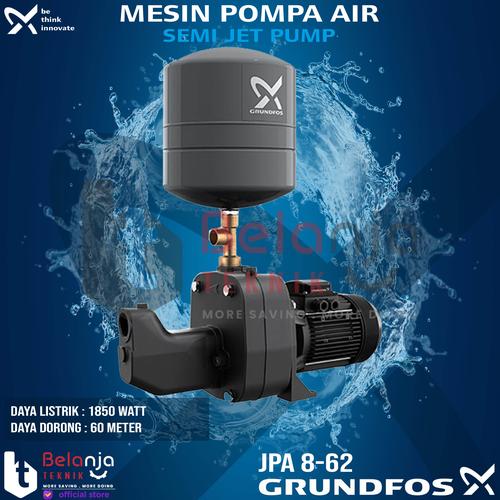 Promo Grundfos Mesin Pompa Air Sumur Dangkal JPA 8-62 Semi Jet Pump 8 Meter 1850 Watt 120 Liter ...