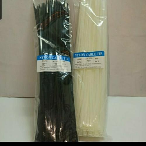 Jual kabel ties ukuran besar 35cm, 40cm hitam dan putih - Hitam, 35cm ...