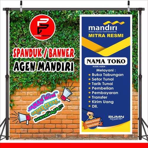 Jual Spanduk Agen mandiri Banner Agen mandiri ukuran 0,6 x 1,6 meter ...