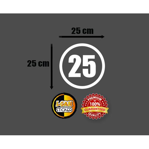 Jual STIKER ANGKA BULAT UKURAN 25 CM - LEMON YELLOW - Jakarta Pusat ...