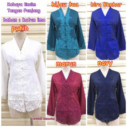 Jual (Katun Ima) KEBAYA ENCIM BORDIR Senada KE06 Tgn Panjang /Atasan ...