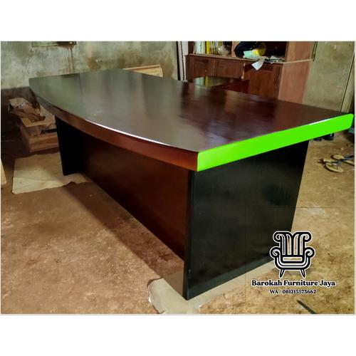 Jual meja kantor meja keja leter L meja direktur minimalis kayu jati ...