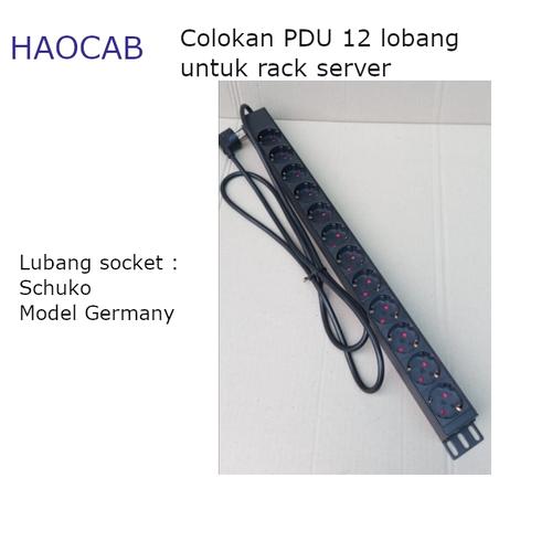 Jual Haocab - Colokan PDU Power Distributing Unit 12 lobang u rack ...