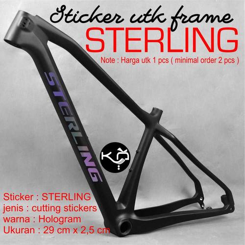 Jual stiker STERLING cutting sticker frame sepeda lipat roadbike frame ...
