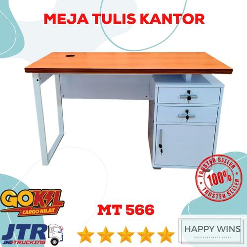 Jual MEJA KANTOR/ KERJA MINIMALIS MURAH SERBAGUNA PUTIH 3 LACI GRACE MT ...