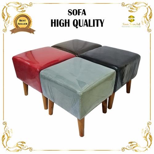 Jual SOFA KOTAK / SOFA STOOL / KURSI STOOL TINGGI 45cm TERMURAH - Hitam ...