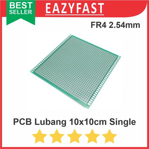 Jual PCB Lubang IC 10x10 10x10cm Single Layer Bolong Titik Matrix Fiber ...