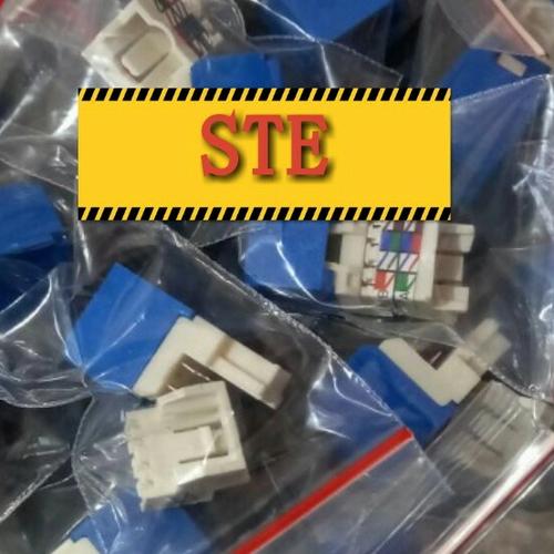 Jual modular PANDUIT cat 6 / Jack panduit cat6 CJ688TPBU warna biru ...