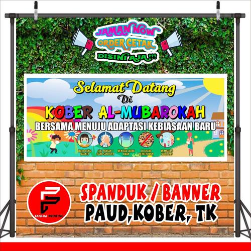Jual Spanduk TK Banner PAUD selamat datang murid baru uk. 2 x 1 meter ...