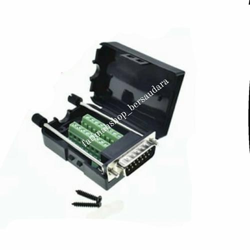 Jual DB15 Male to 15 pin Breakout Board Terminal Connectors Screw ...