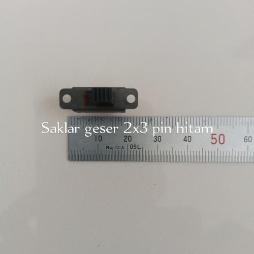 Jual Saklar geser switch geser mini 2x3 kaki pin warna hitam - Kab ...