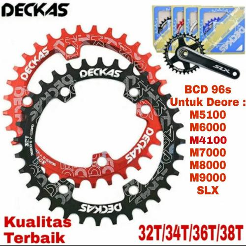 Jual Single Chainring Deckas BCD 96 32T Asimetris Compatible Shimano Sram - Kab. Bangkalan ...