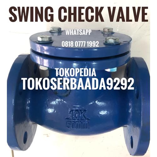Jual Swing Check Valve 2" inch JIS 10K ; Cast Iron ; Besi DN 50 ...