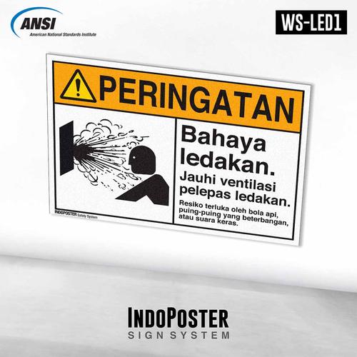 Jual Stiker K3 Safety Sign Standar ANSI ISO Bahaya Ledakan Jauhi ...