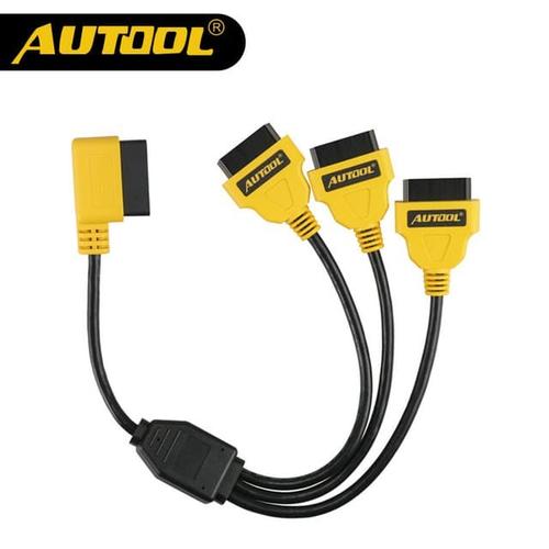 Jual High Quality Original AUTOOL OBD2 16PIN 1 to 3 Splitter Extension ...