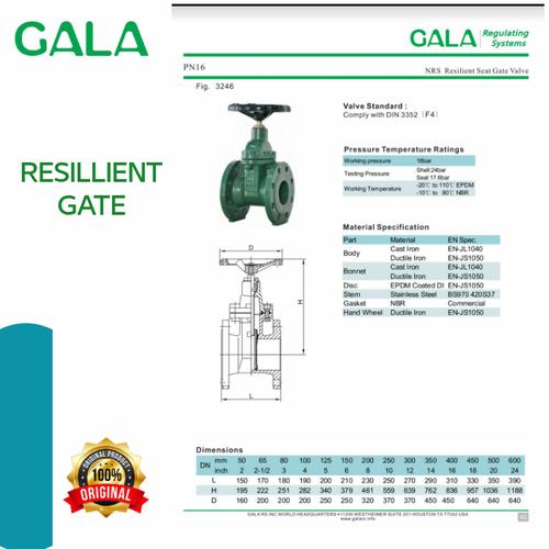 Jual Gate Valve Resillient 8" GALA NRS / PN16 - Jakarta Pusat - GITU ...