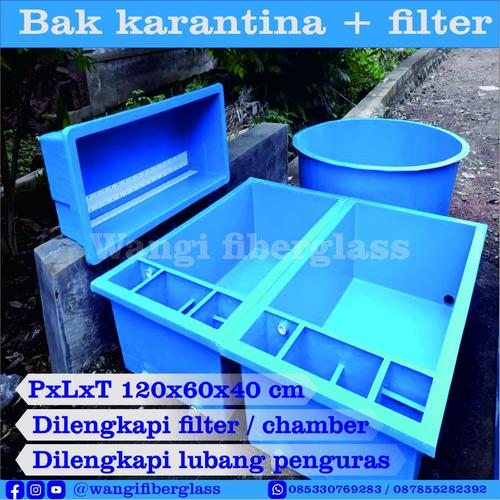 Jual Kolam - bak karantina ikan fiber dengan filter chamber panjang 120 ...